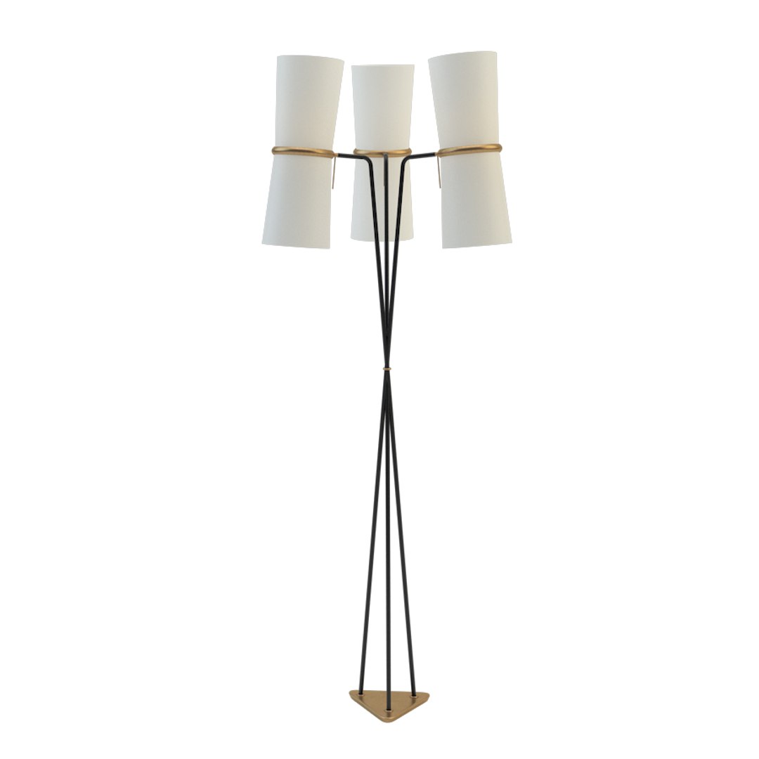 Clarkson Triple Floor Lamp 3D Model - TurboSquid 1226601