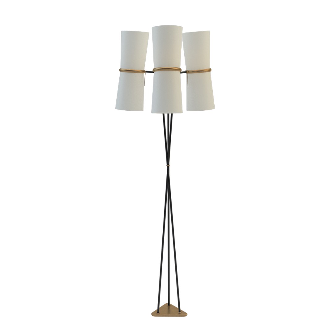 Clarkson Triple Floor Lamp 3D Model - TurboSquid 1226601