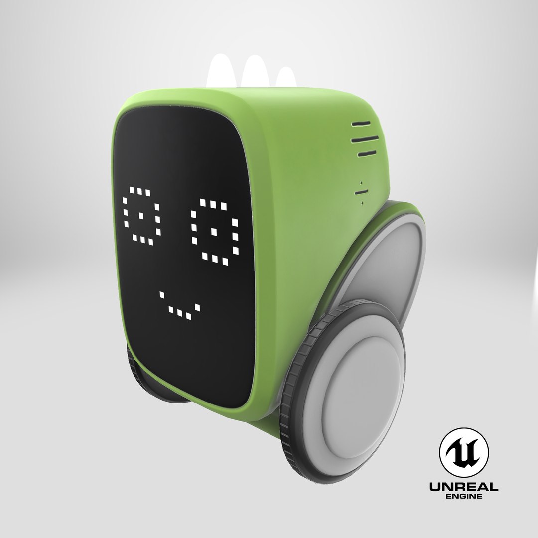 Green Small Cute Robot Toy 3D Model - TurboSquid 2133867