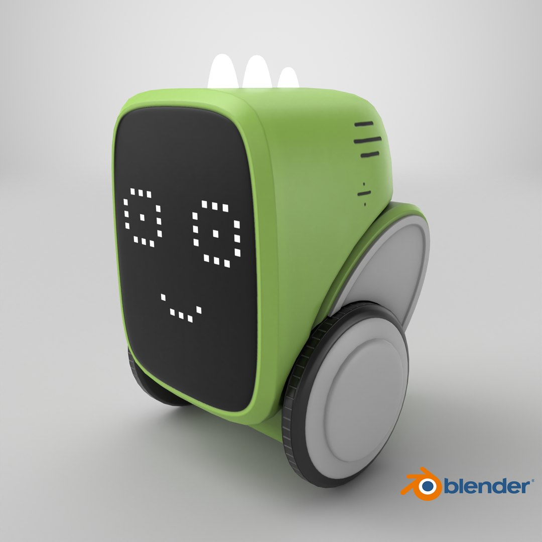 Green Small Cute Robot Toy 3D Model - TurboSquid 2133867