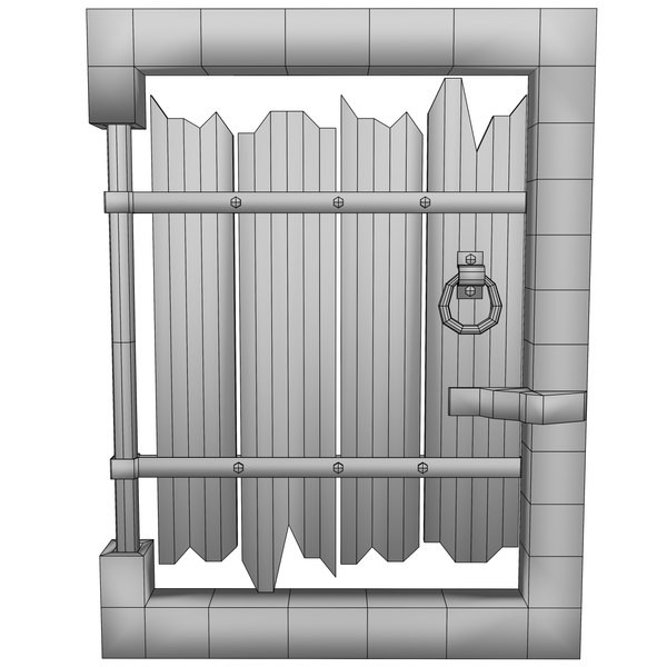 3D wood gate - TurboSquid 1304472