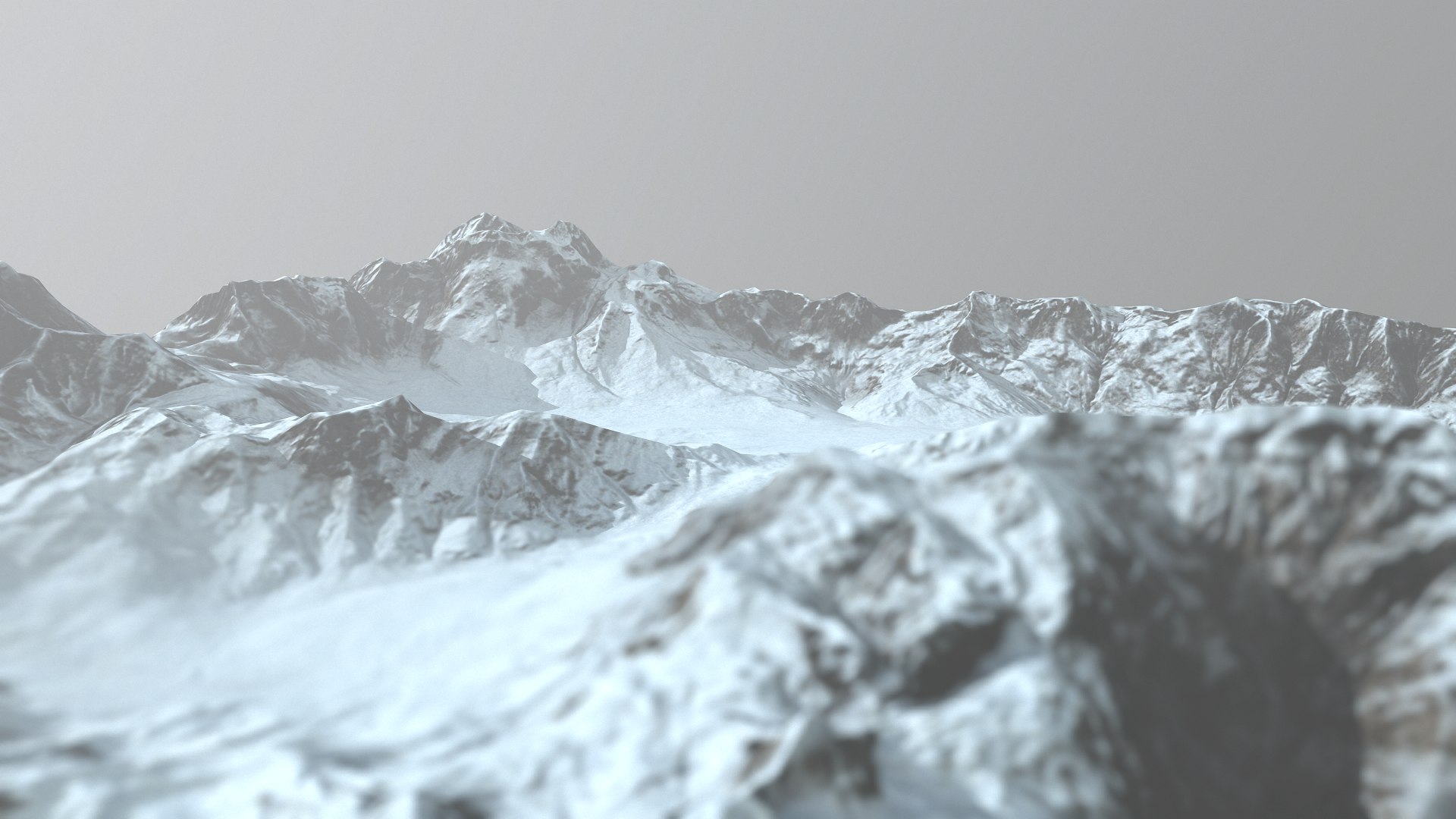 Snow mountains model - TurboSquid 1407775