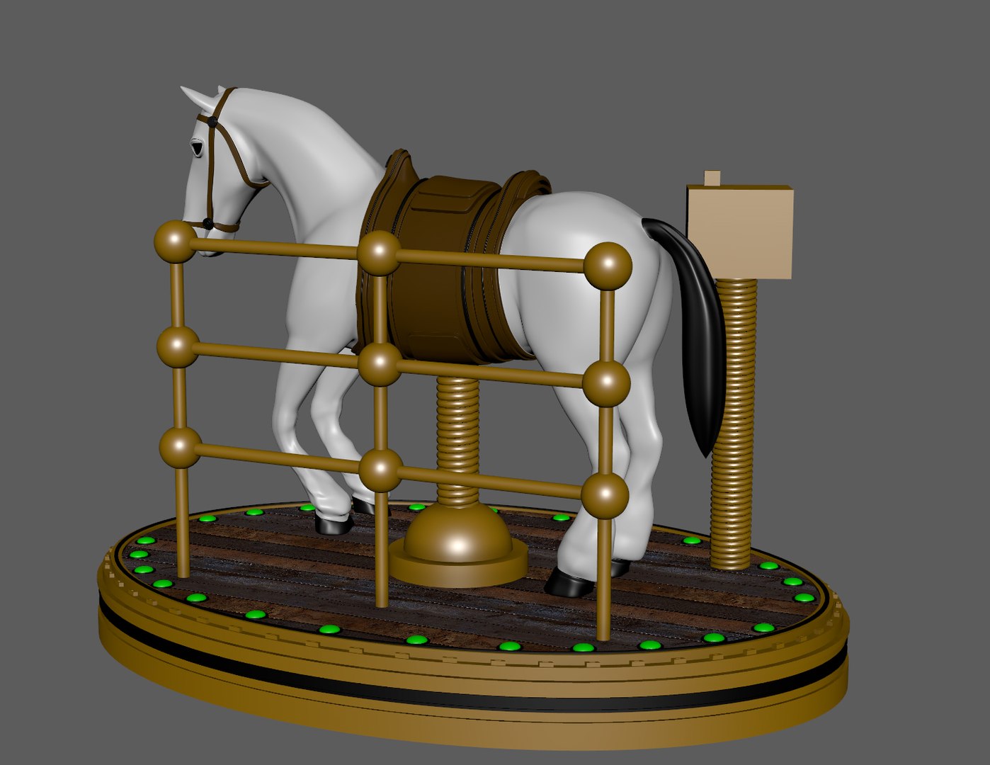 Ride Kiddie Pony 3D Model - TurboSquid 1644317