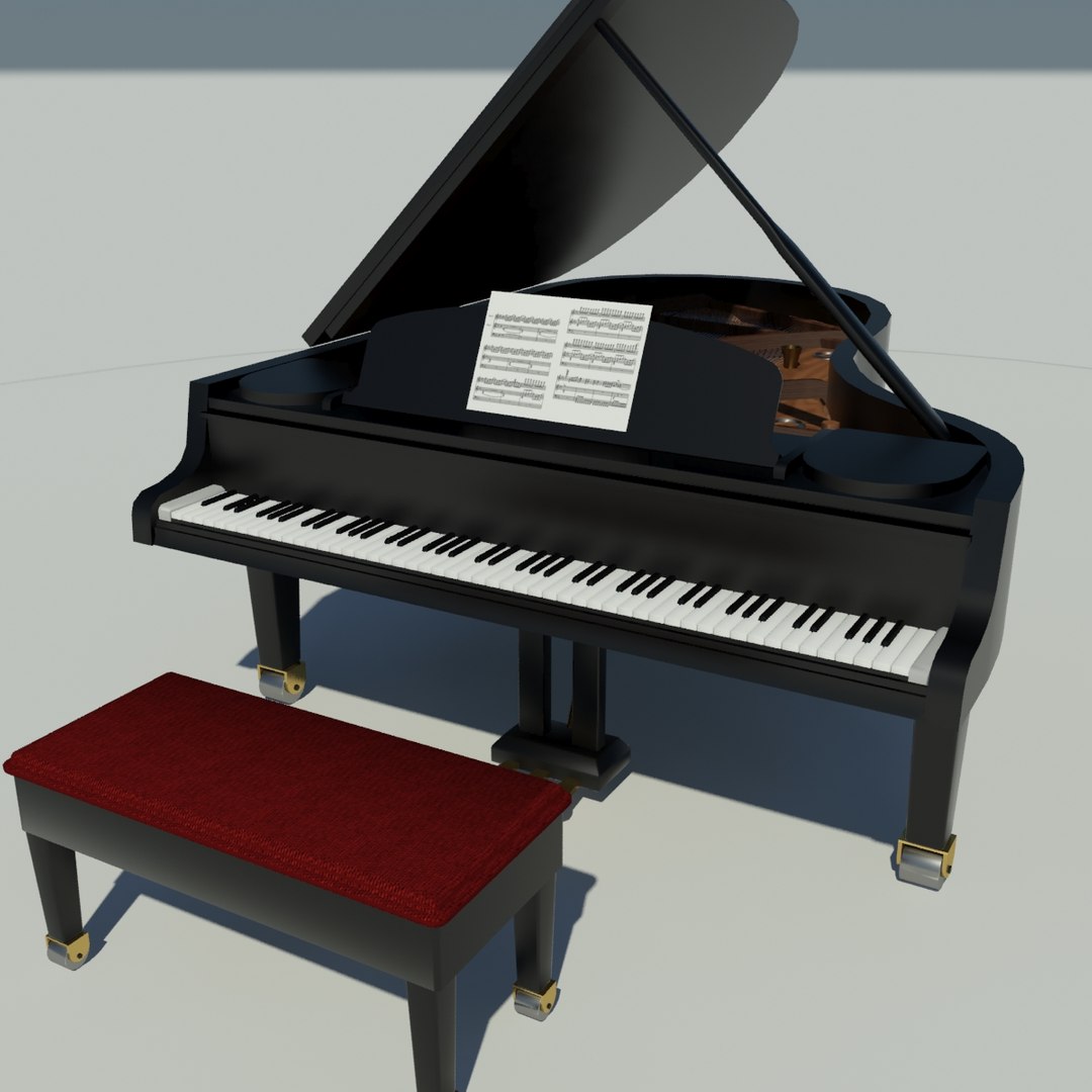 Piano Instrument Keyboard 3d Model