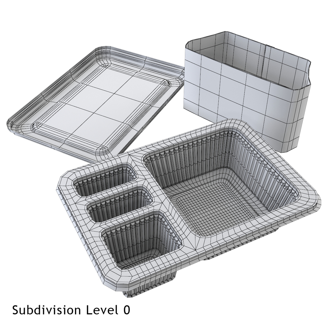 plastic food container 3d 3ds