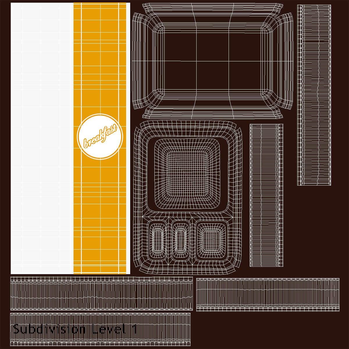 plastic food container 3d 3ds