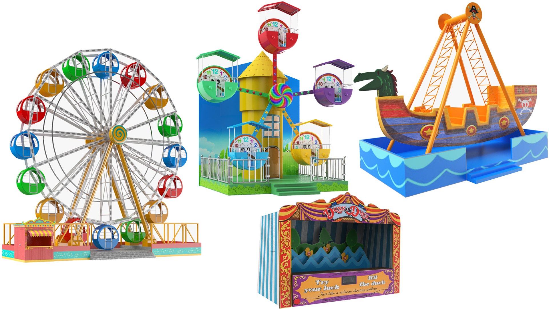 Real theme park games model - TurboSquid 1462263