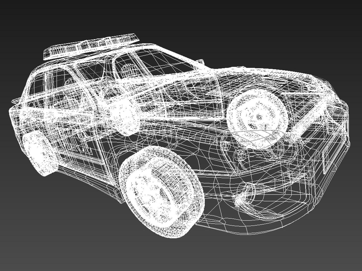 Subaru Wrx Police 3d Model