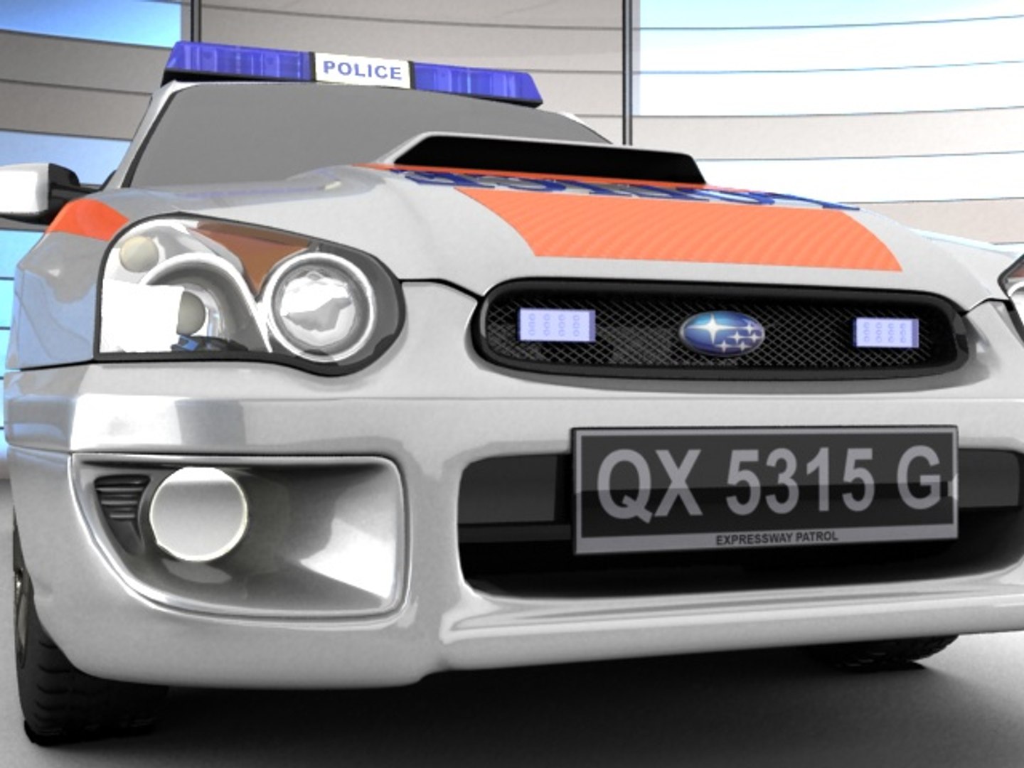 Subaru Wrx Police 3d Model