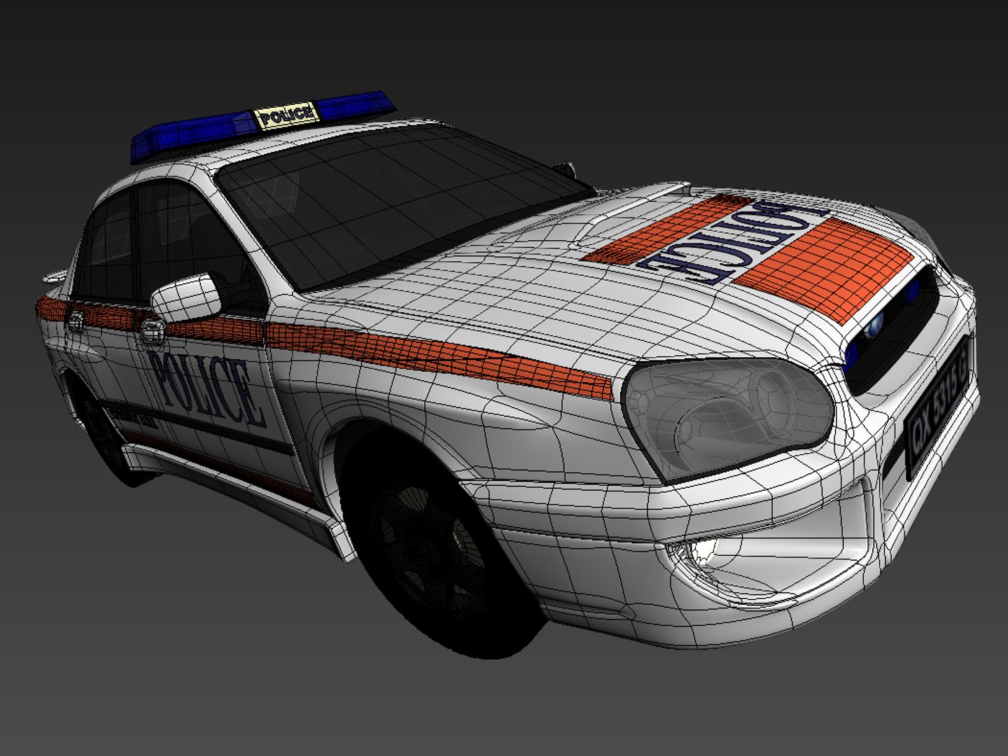 Subaru Wrx Police 3d Model