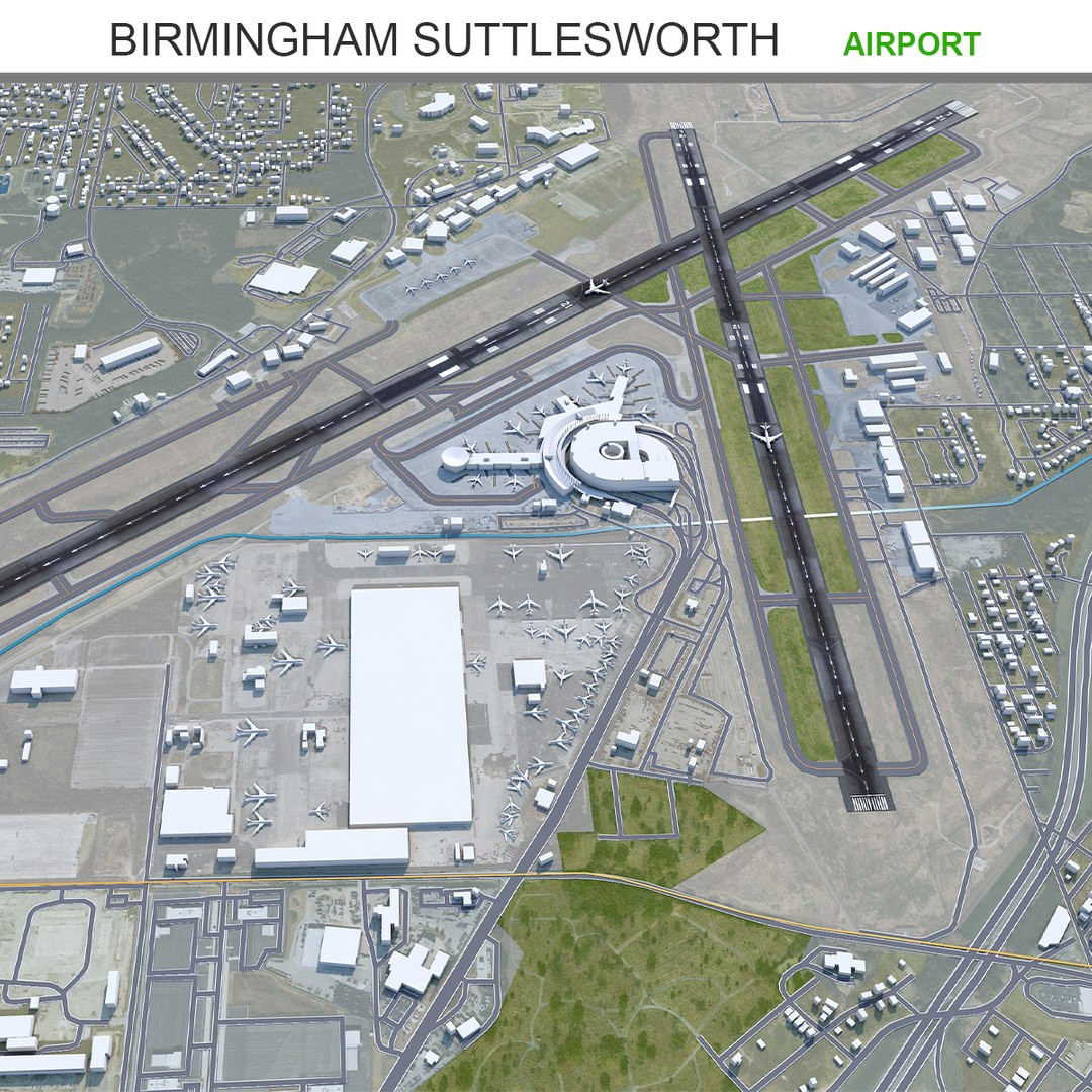 3D Birmingham Shuttlesworth Airport - TurboSquid 2051752