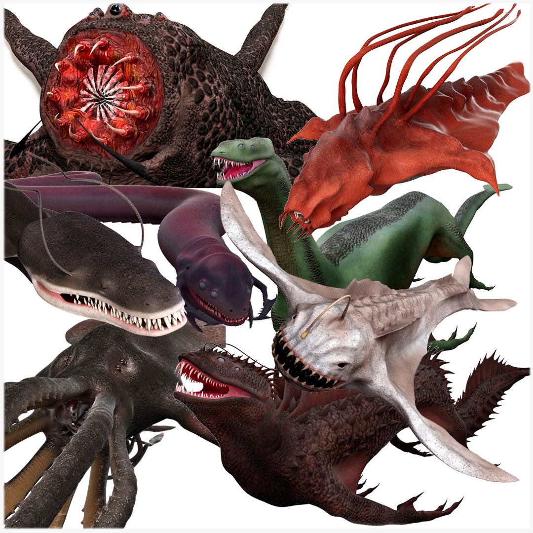 3D Sea Monsters Collection 02 model - TurboSquid 1987355