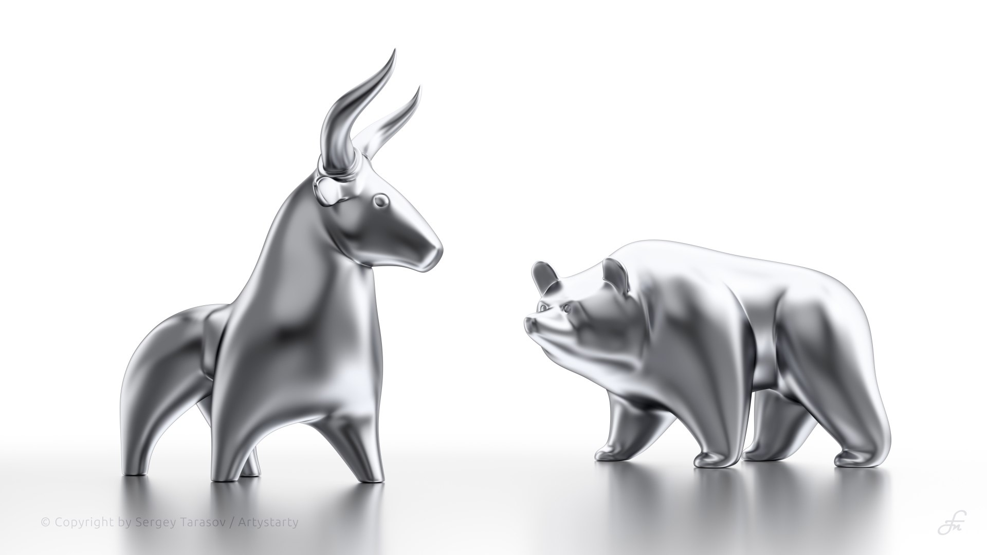 Set Bull Bear Model - TurboSquid 1212425