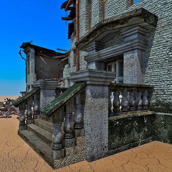 3d destroyed house 10 model