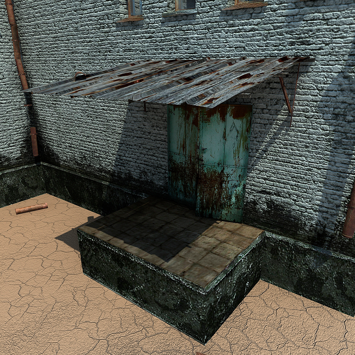 3d destroyed house 10 model