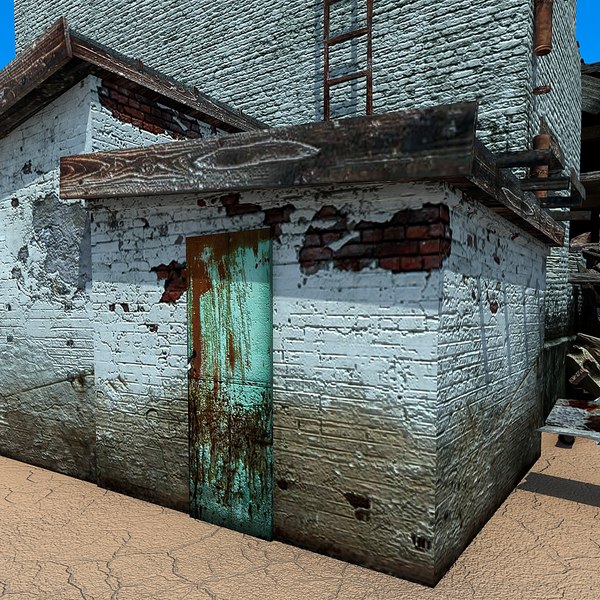 3d destroyed house 10 model