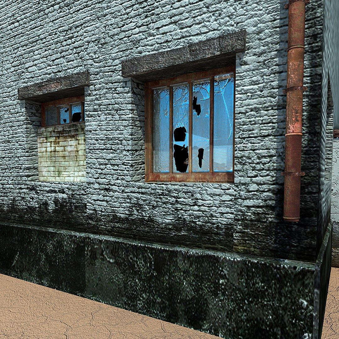 3d destroyed house 10 model