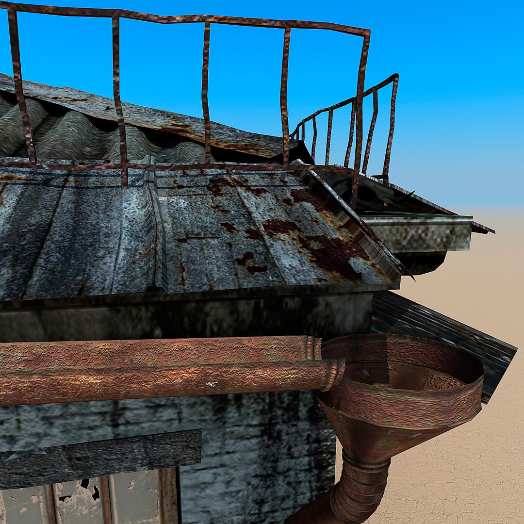 3d destroyed house 10 model