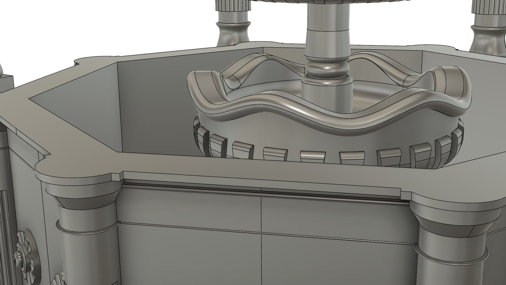 3D Old Style Water Fountain - TurboSquid 2033640