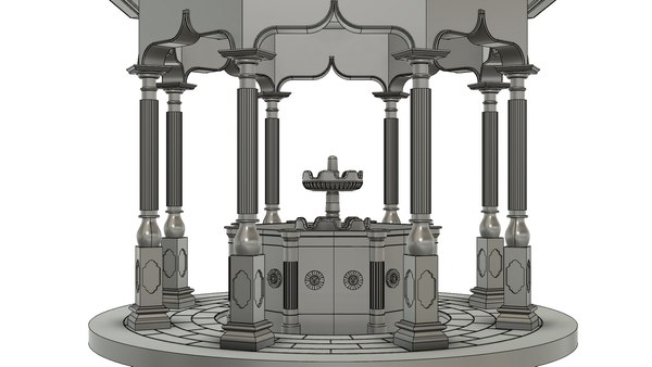 3D Old Style Water Fountain - TurboSquid 2033640