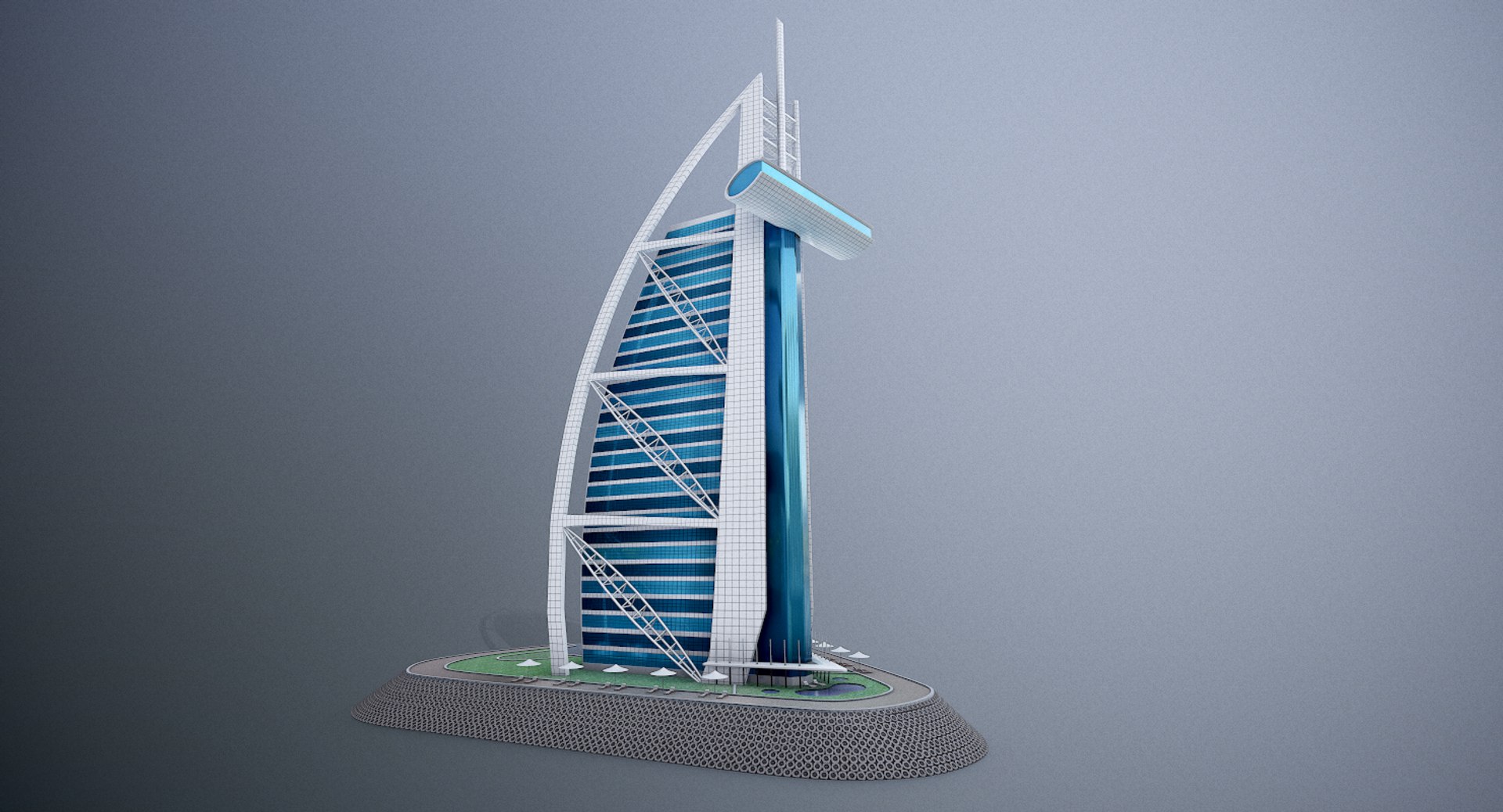 Burj Al Arab 3D Model - TurboSquid 1405077