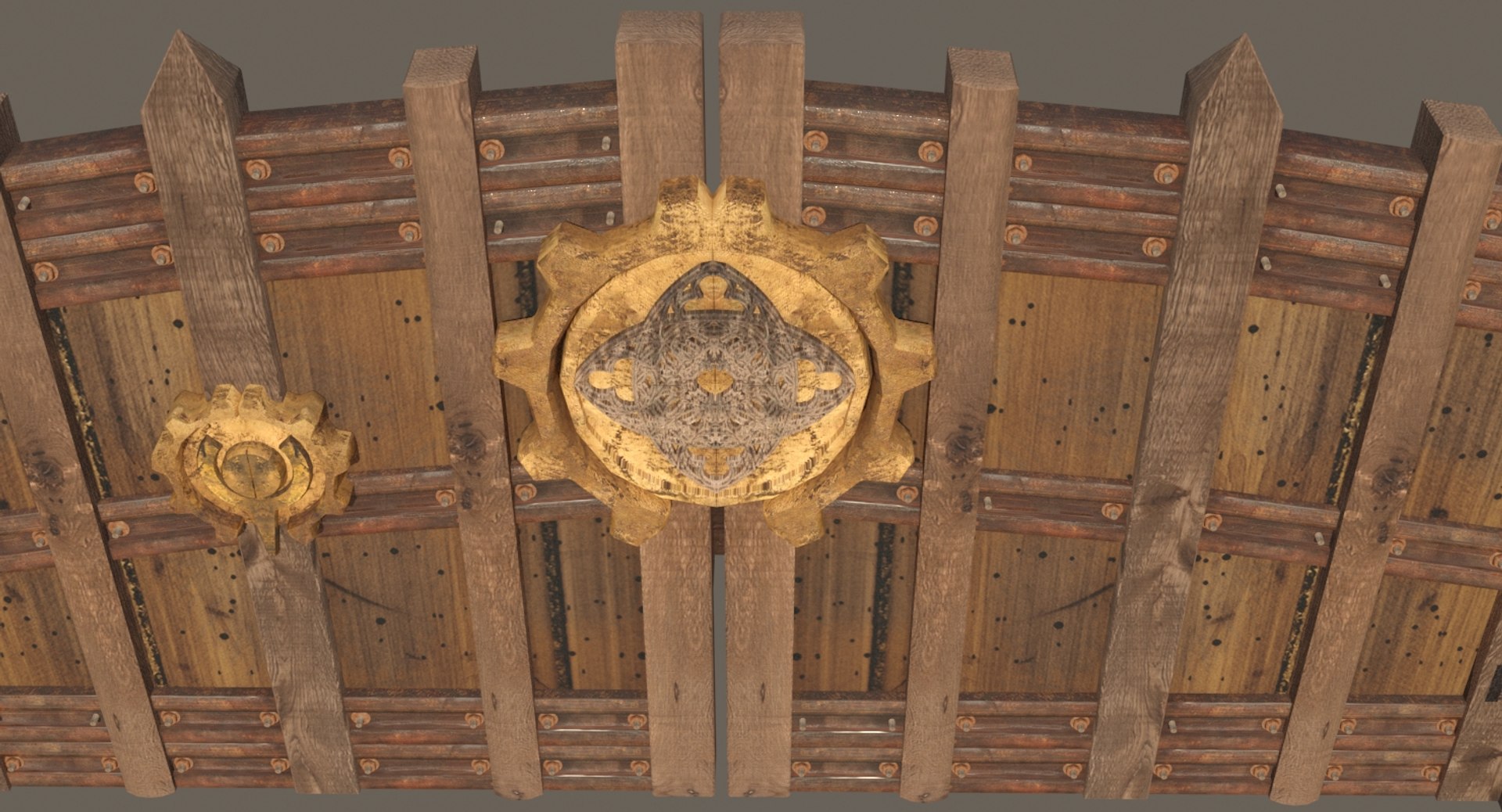 3d Steampunk Gate Model