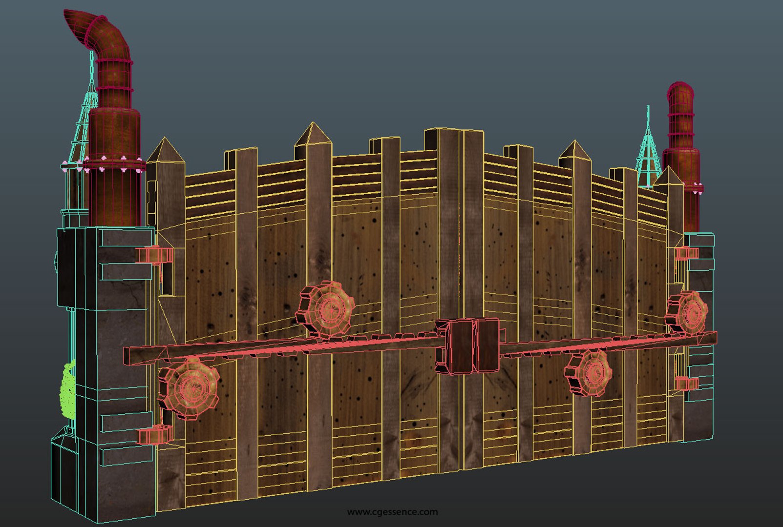 3d Steampunk Gate Model