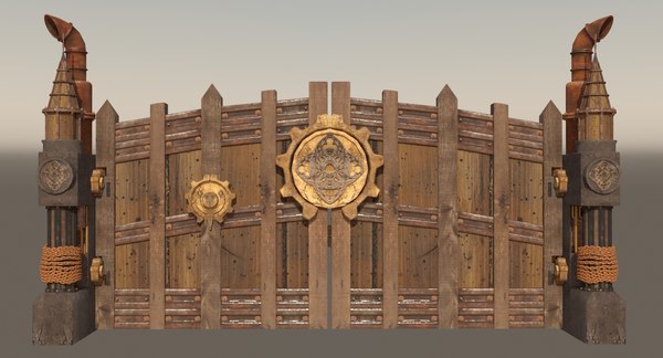 3d steampunk gate model