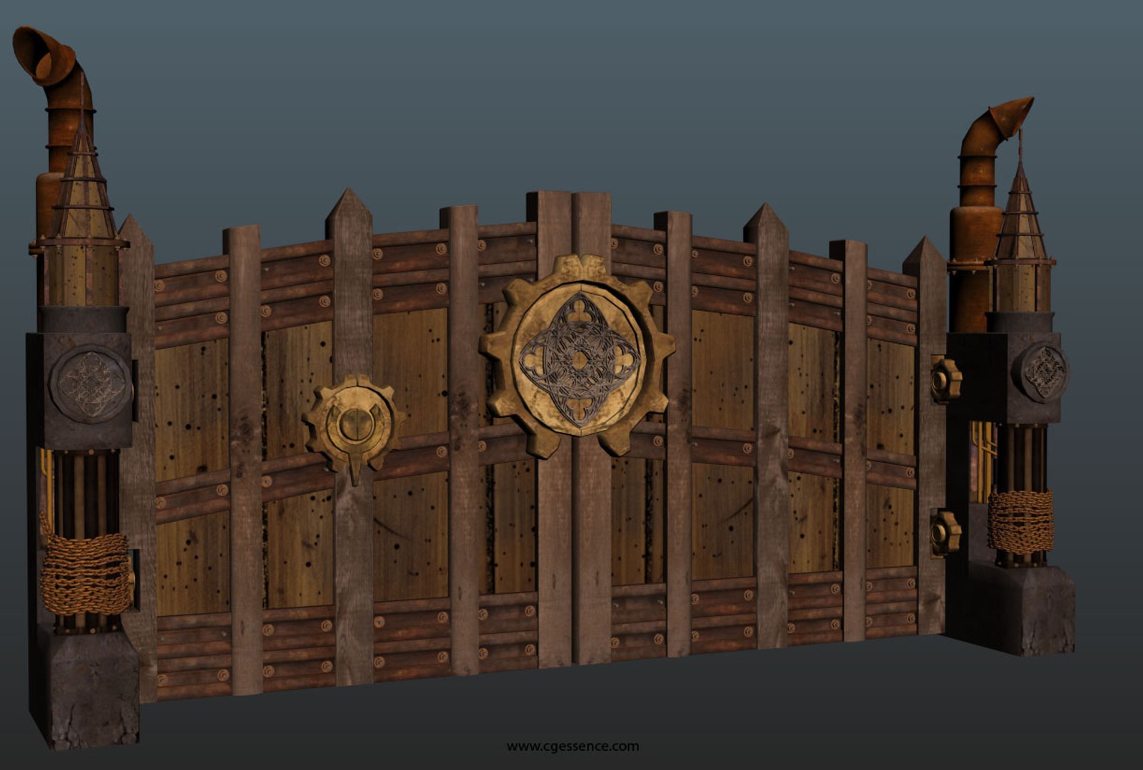 3d Steampunk Gate Model