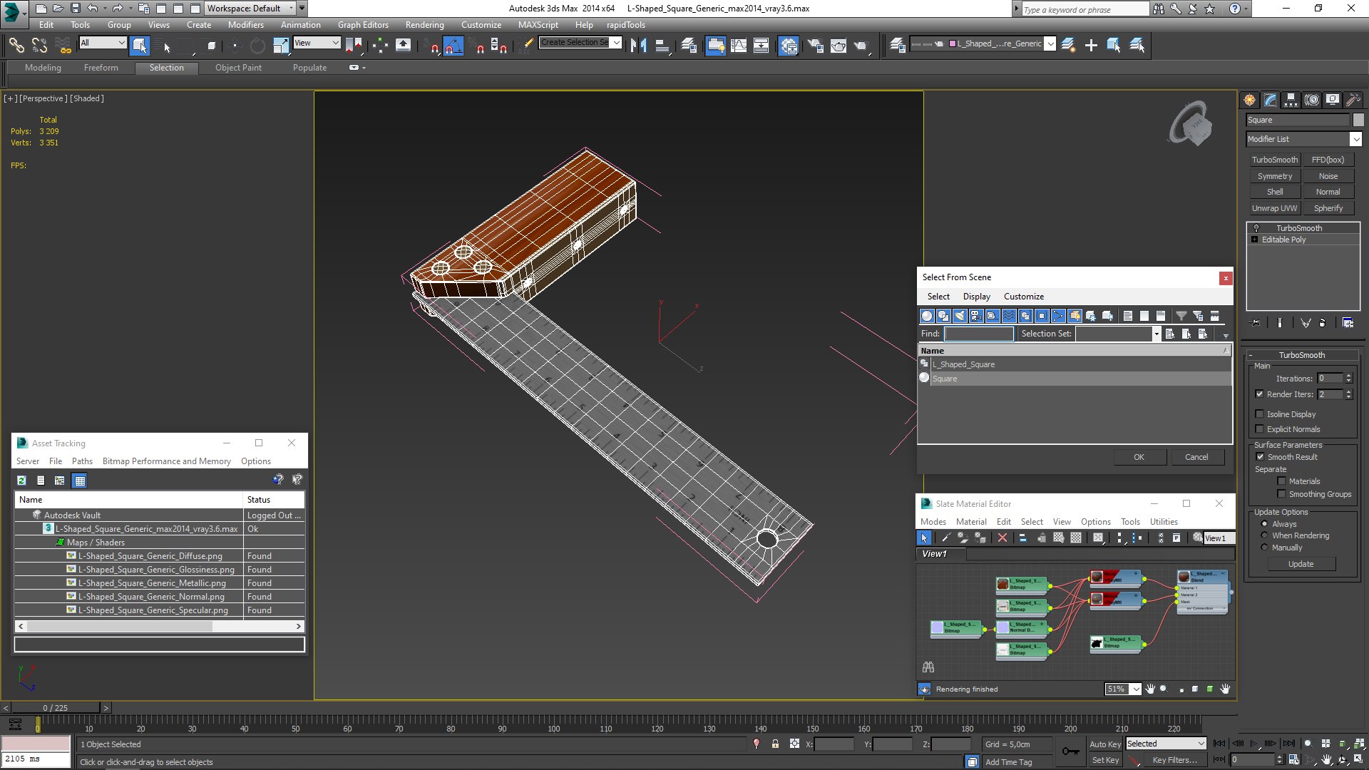 3D L-Shaped Square Generic 3D Model - TurboSquid 1904993
