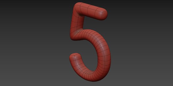 Number 5 Gold 3D model - TurboSquid 1866337