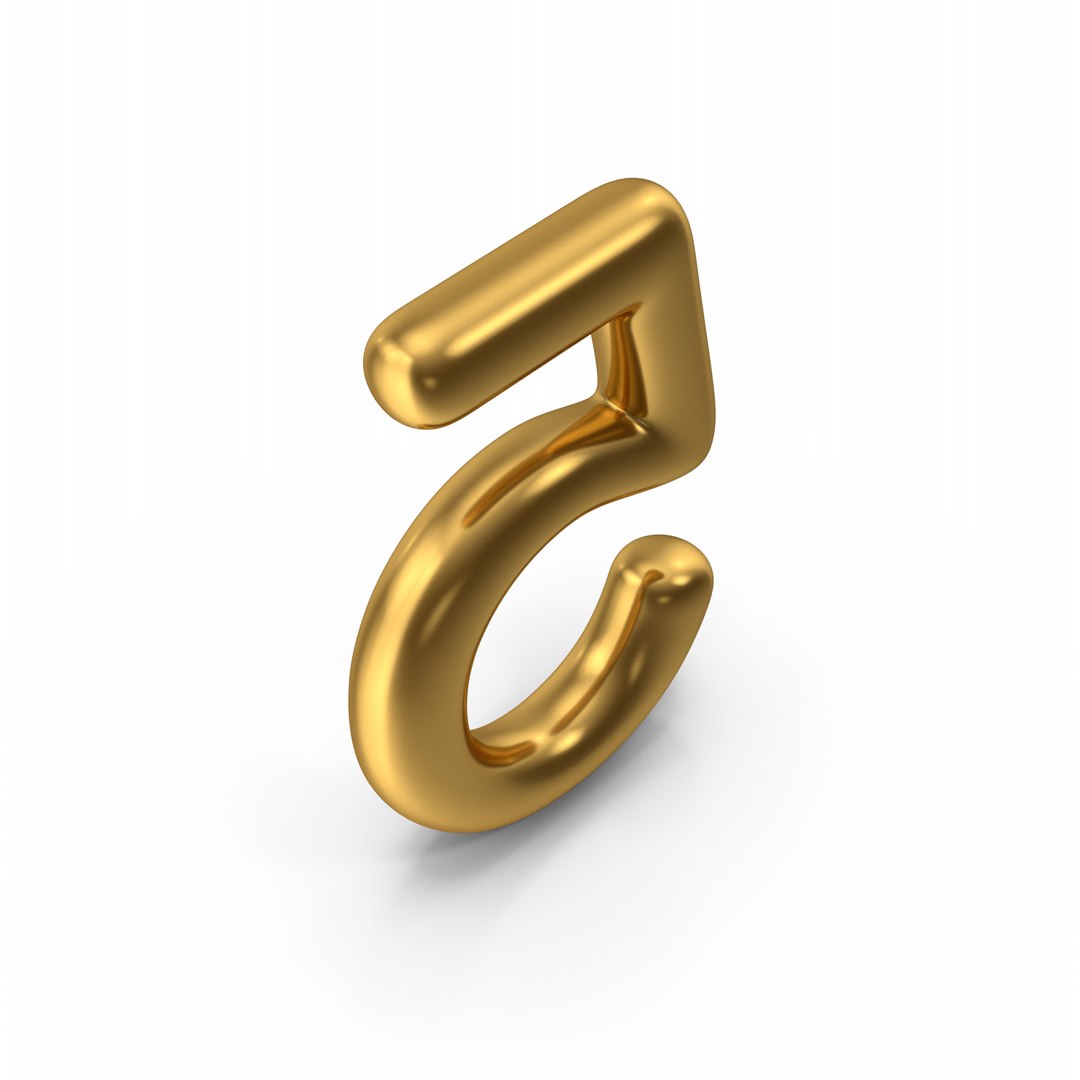Number 5 Gold 3D Model - TurboSquid 1866337
