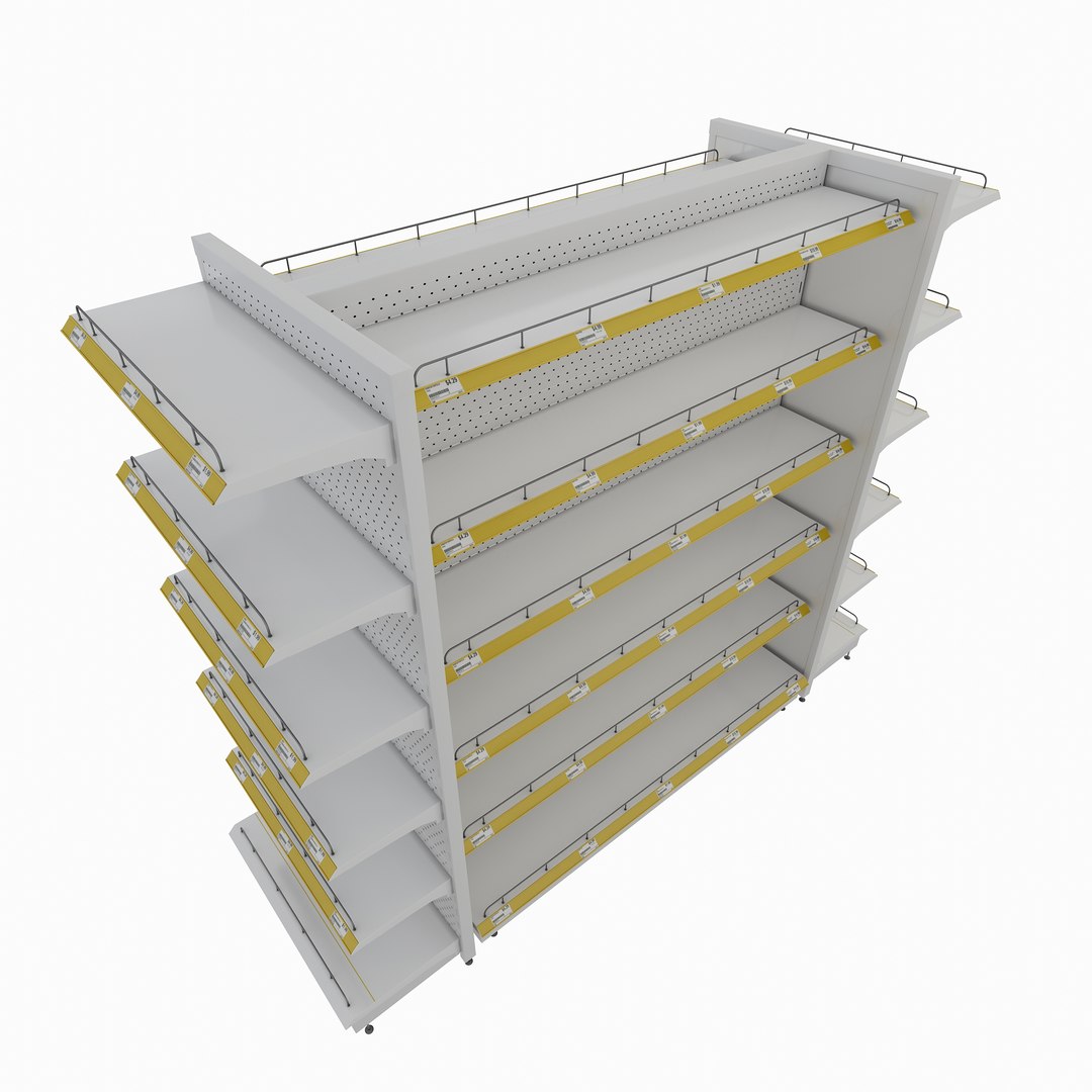 Supermarket retail shelf model - TurboSquid 1399872