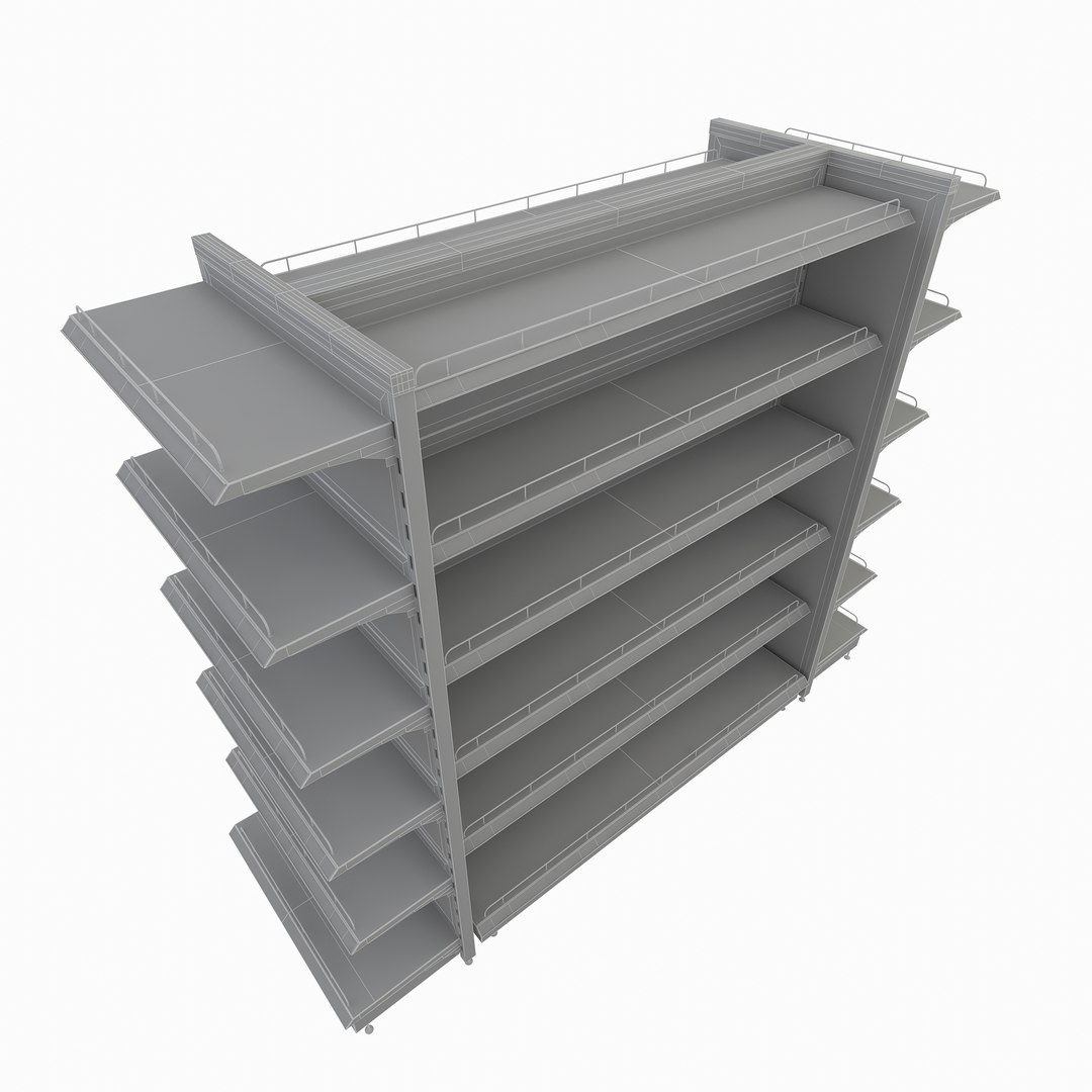 Supermarket retail shelf model - TurboSquid 1399872
