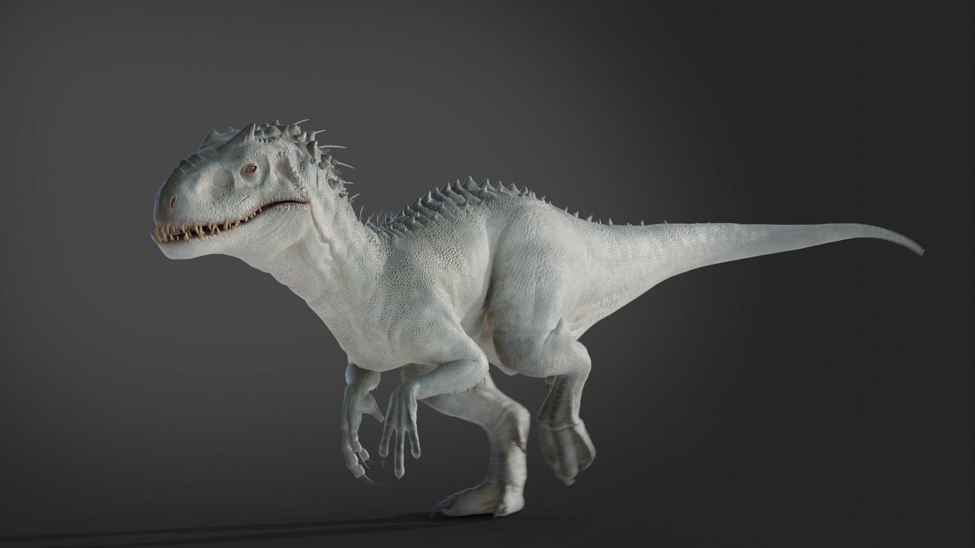 3D Jurassic World Park Indominus Rex Blender Low Poly Model ...