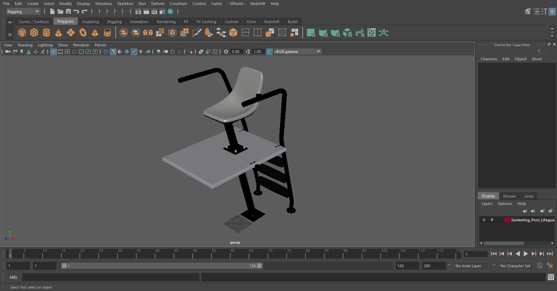 3D Swimming Pool Lifeguard Chair - TurboSquid 1926538