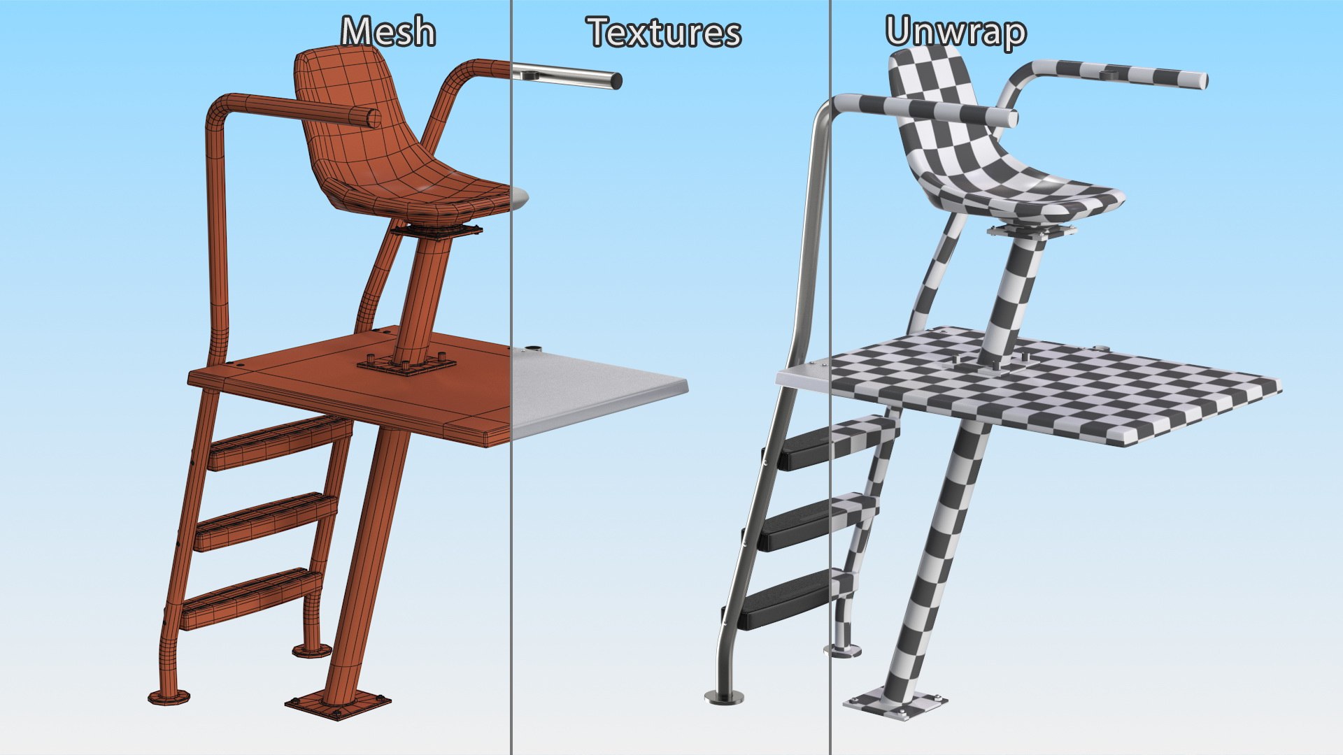 3D Swimming Pool Lifeguard Chair - TurboSquid 1926538