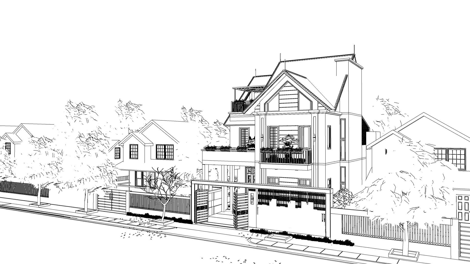 Simple European Single Family Villa 3D Model - TurboSquid 1986937