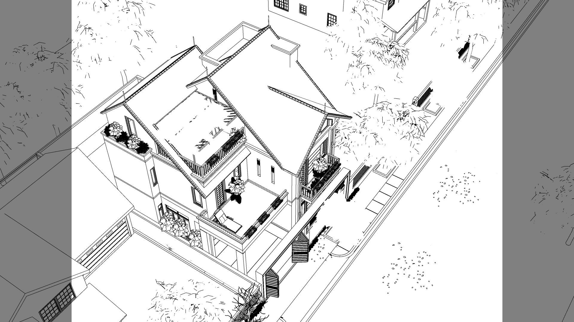 Simple European Single Family Villa 3D Model - TurboSquid 1986937