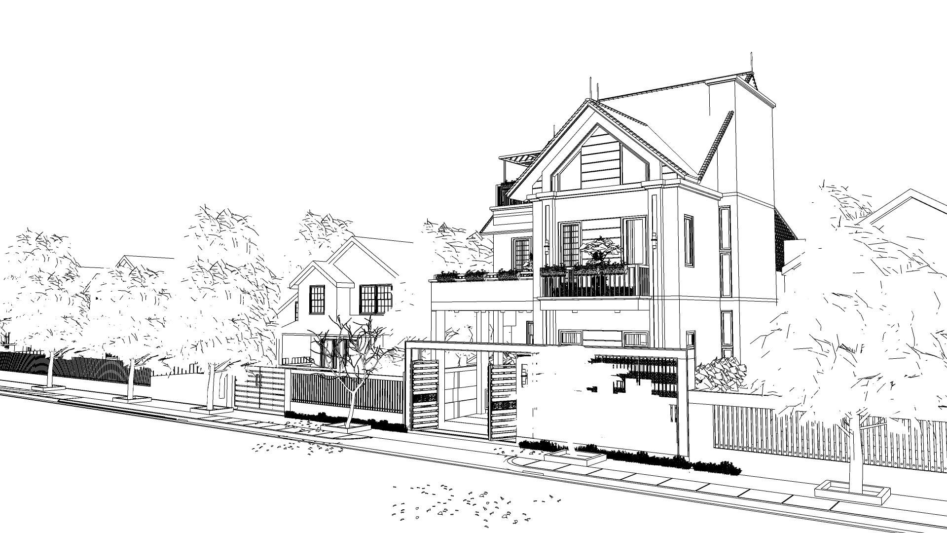 Simple European Single Family Villa 3D Model - TurboSquid 1986937