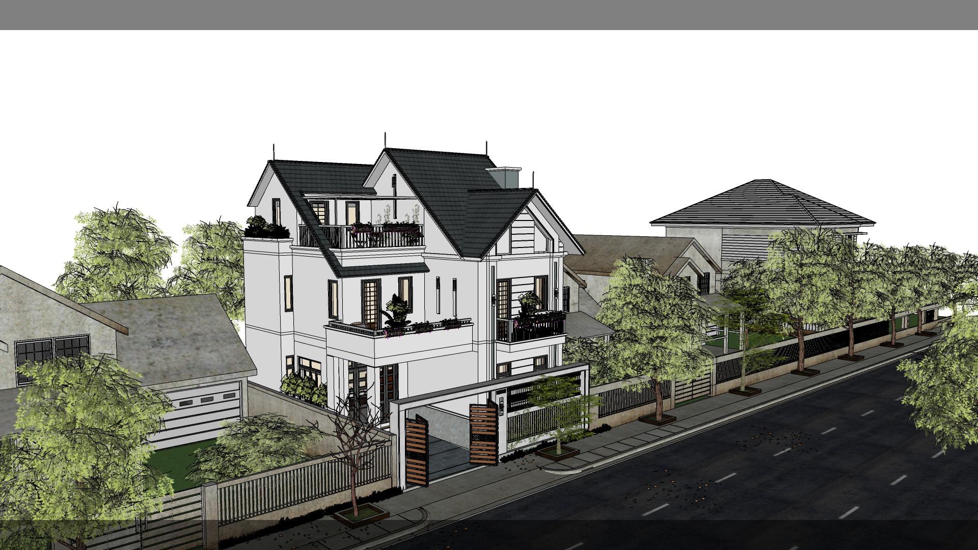 Simple European Single Family Villa 3D Model - TurboSquid 1986937