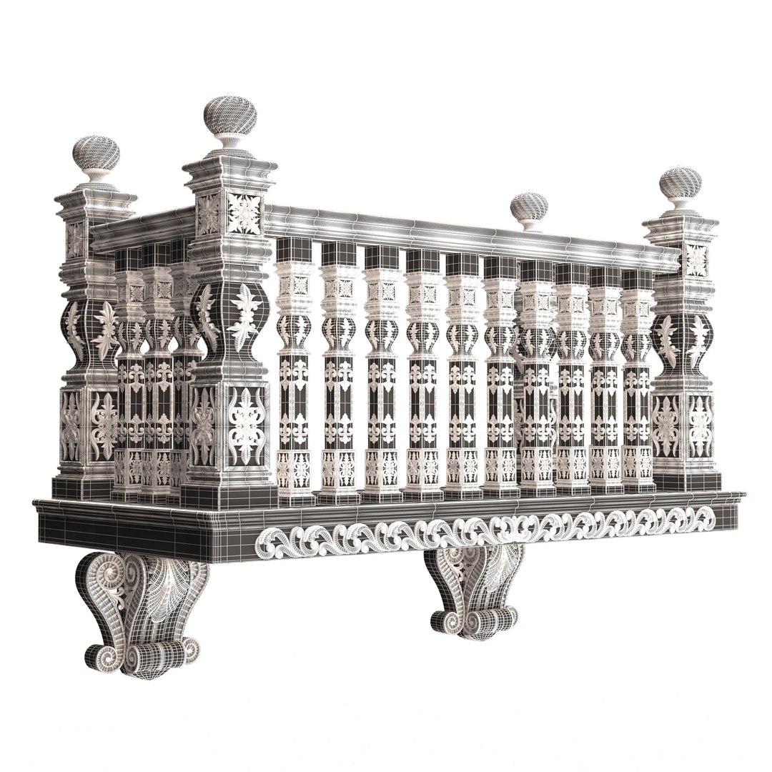 Classic Balcony 01 3D Model - TurboSquid 2324328