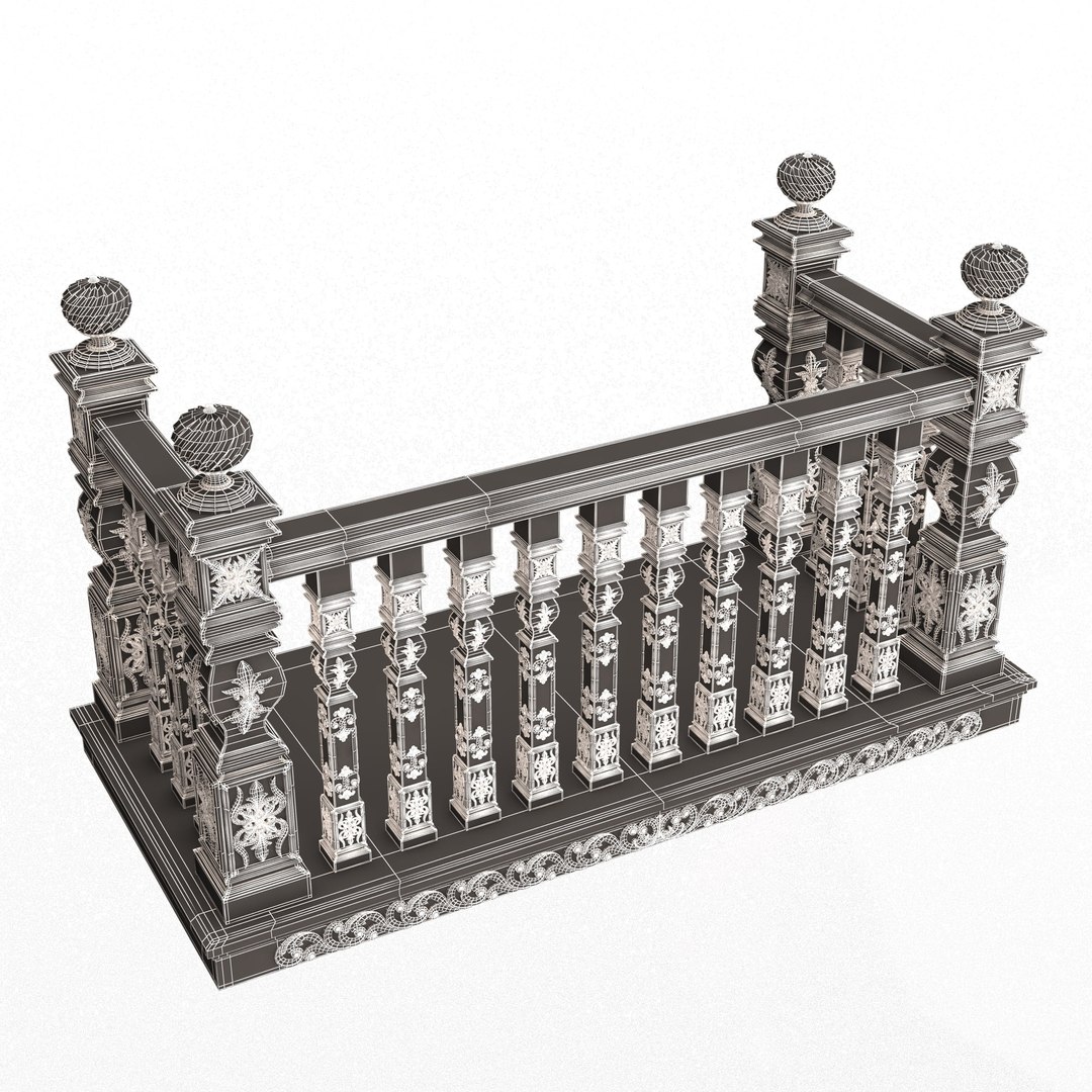 Classic Balcony 01 3D Model - TurboSquid 2324328