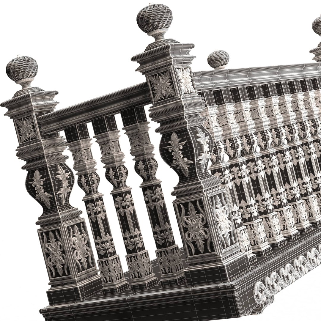 Classic Balcony 01 3D Model - TurboSquid 2324328