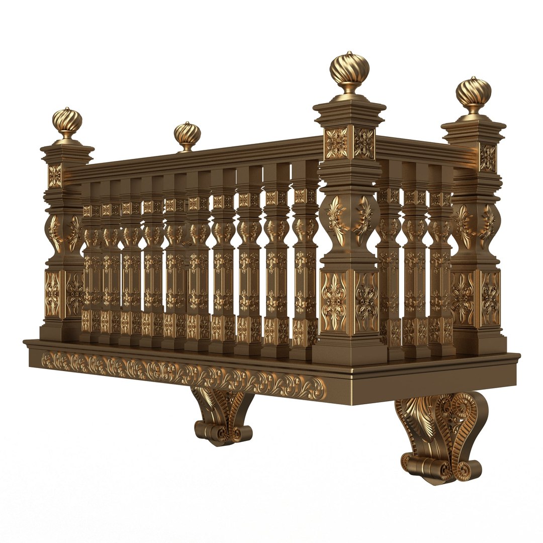 Classic Balcony 01 3D Model - TurboSquid 2324328
