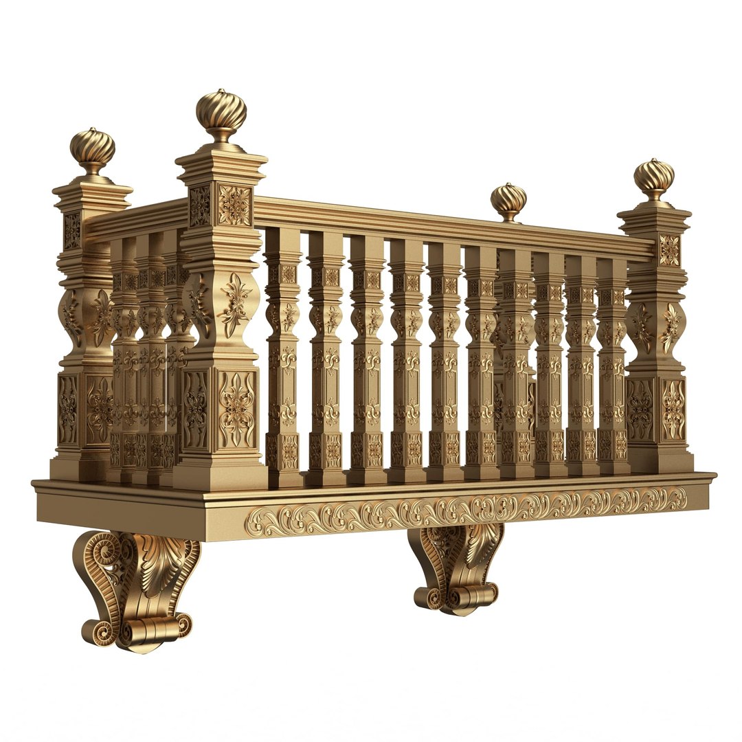 Classic Balcony 01 3D Model - TurboSquid 2324328