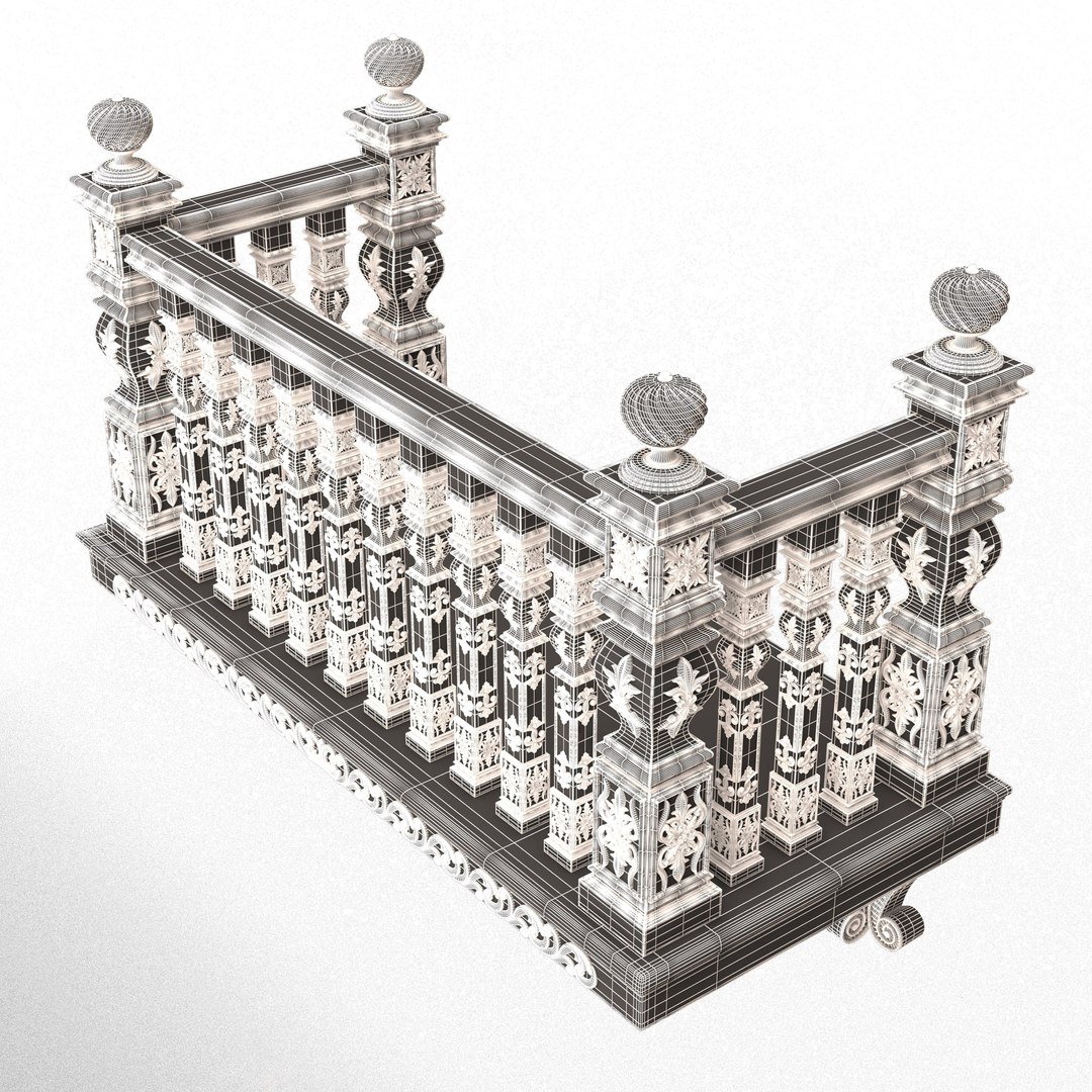 Classic Balcony 01 3D Model - TurboSquid 2324328
