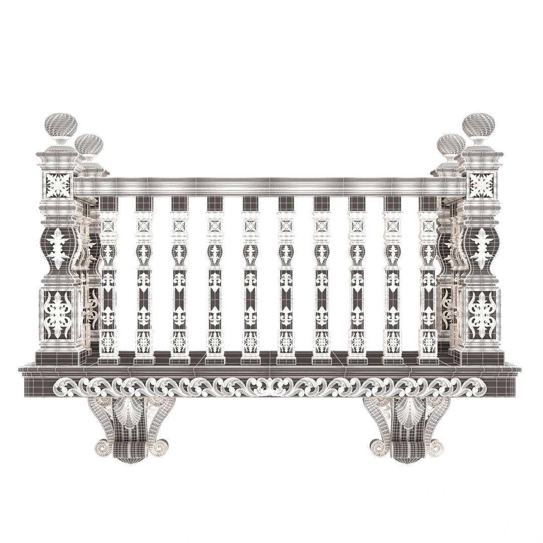 Classic Balcony 01 3D Model - TurboSquid 2324328