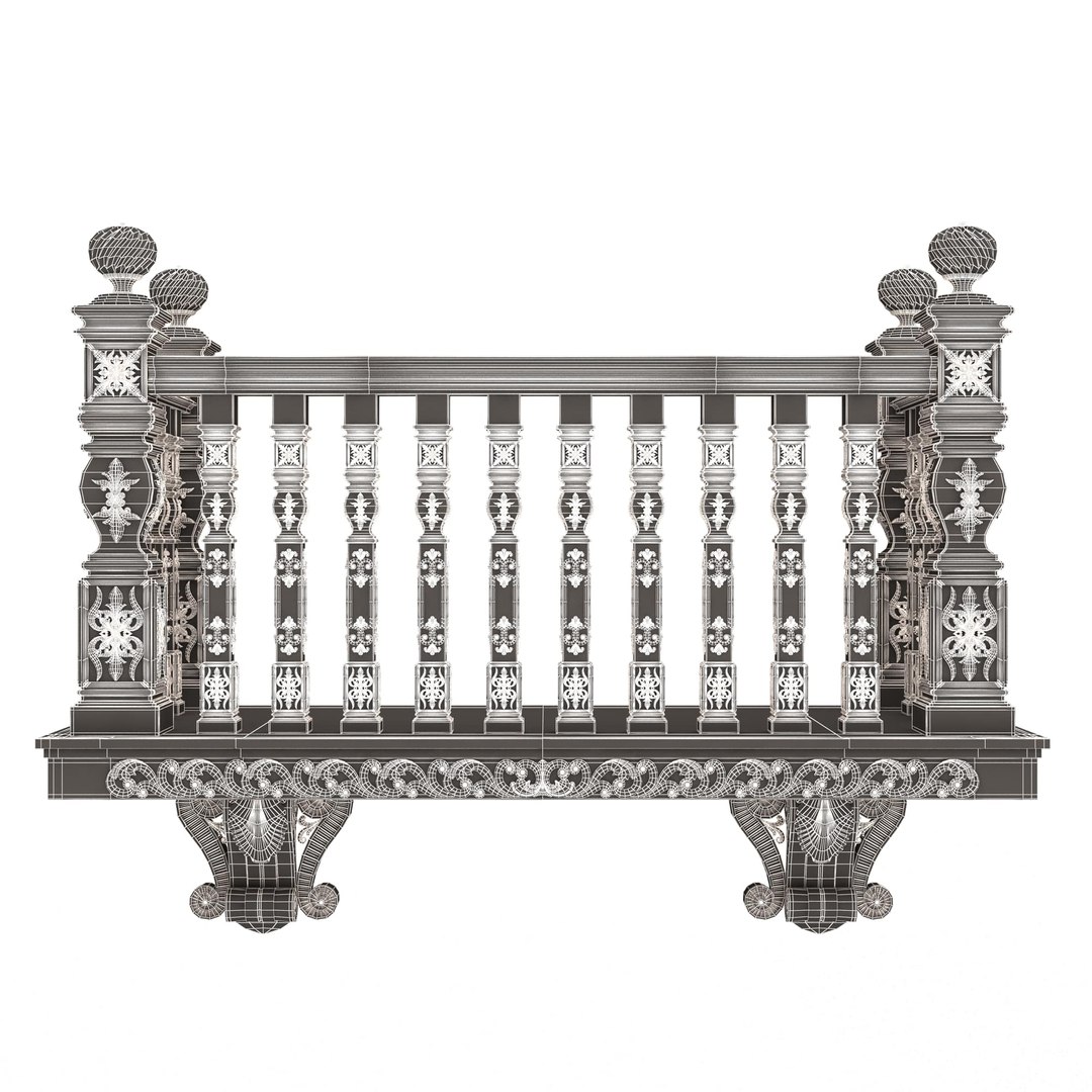 Classic Balcony 01 3D Model - TurboSquid 2324328