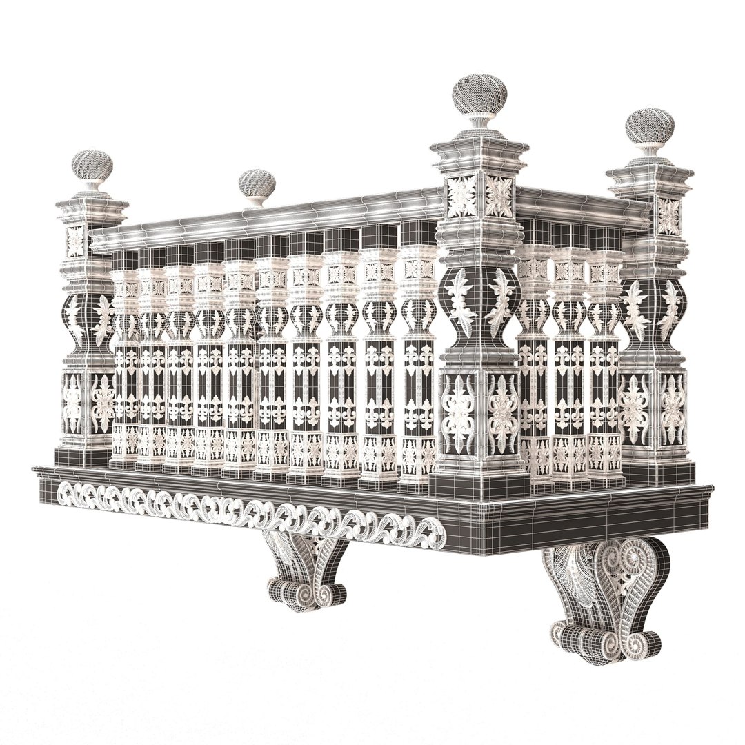 Classic Balcony 01 3D Model - TurboSquid 2324328